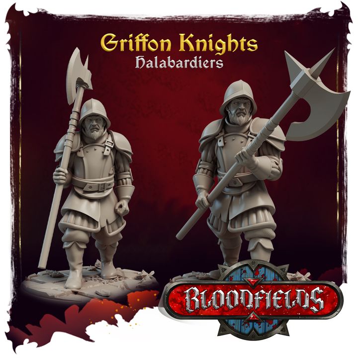 3D Printable Griffon Knights - Halabardiers - Additional Miniatures by ...