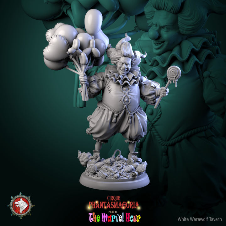 3D Printable Bibble the Bonbon Buffoon - 32mm & 75mm Pre-Supported STLs ...