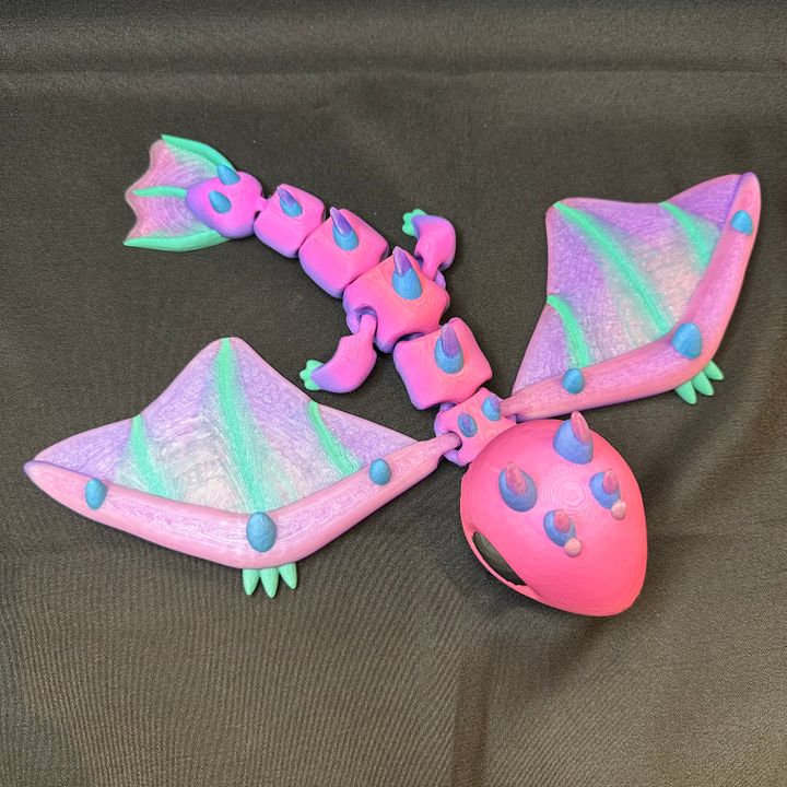 3D Printable Flexi Big Bug Dragon print in place no support by ...