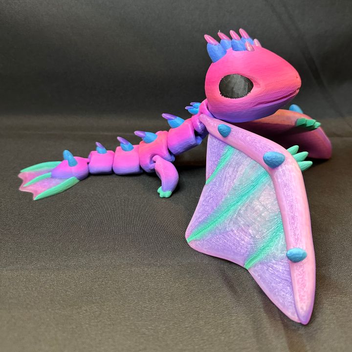 3D Printable Flexi Big Bug Dragon print in place no support by ...