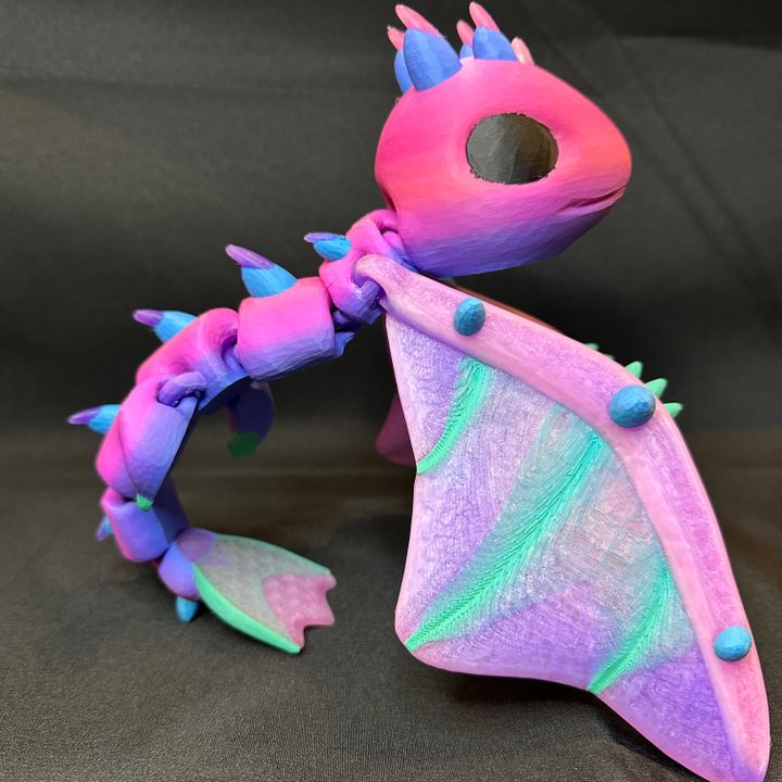 3D Printable Flexi Big Bug Dragon print in place no support by ...
