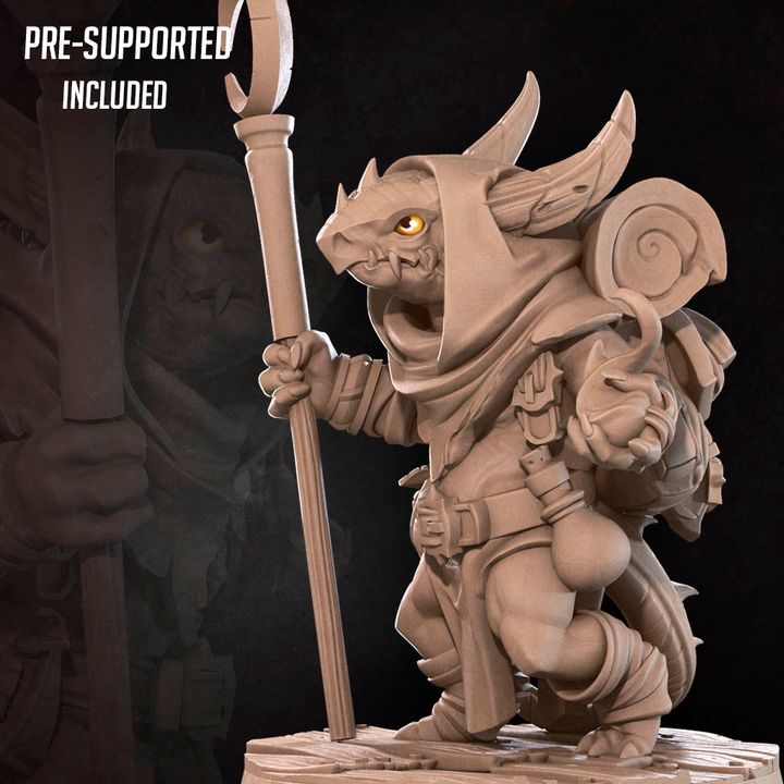 3D Printable Kobold Wizard by Bite the Bullet