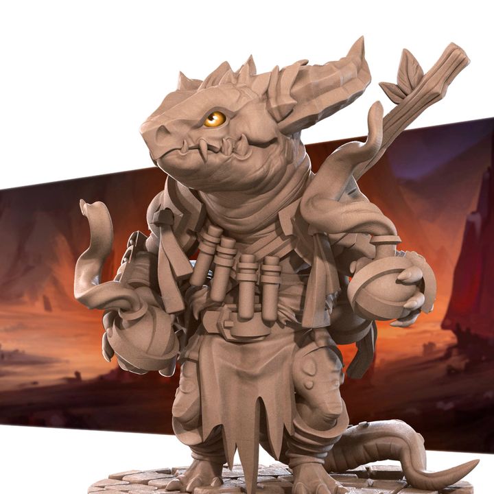 3D Printable Kobold Alchemist by Bite the Bullet
