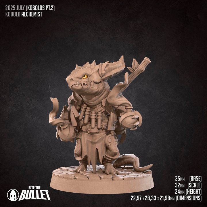 3D Printable Kobold Alchemist by Bite the Bullet