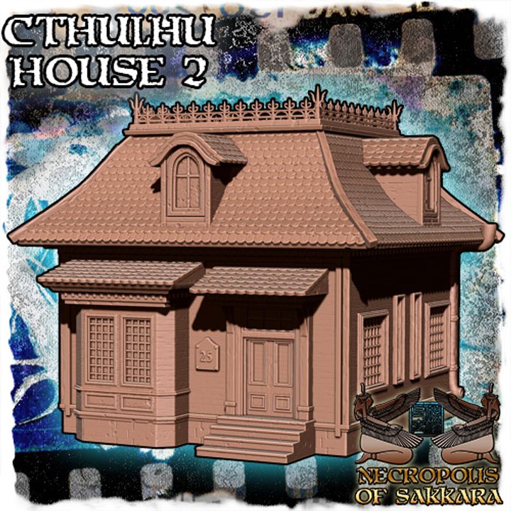 3D Printable Cthulhu House 3 by Pharaoh's Workshop