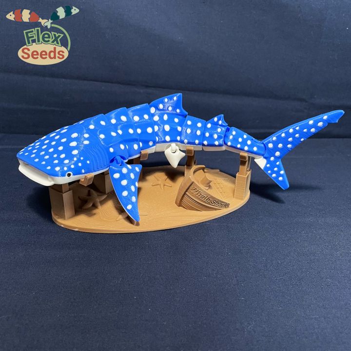 3D Printable Flexi Whale Shark Mark-Ⅱ (Print-in-place) by 3D Flexseeds