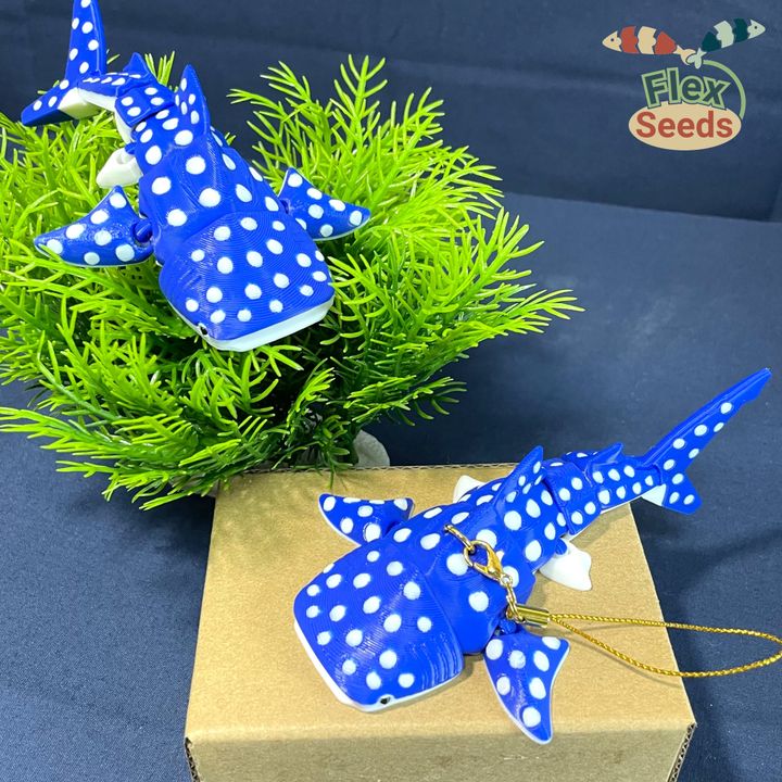 3D Printable Flexi Mini Whale Shark (Print-in-place) by 3D Flexseeds