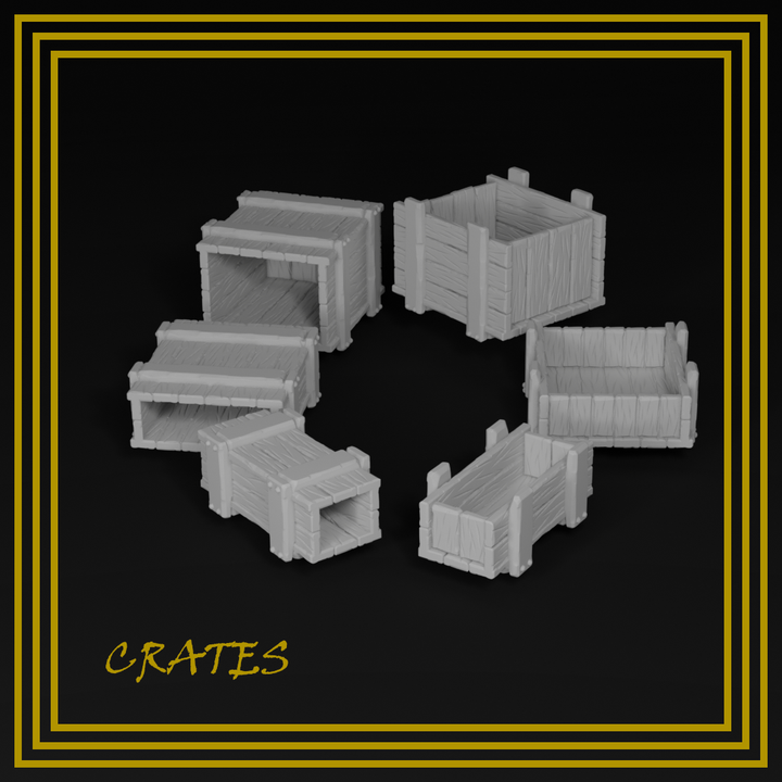 3D Printable Crates Pack Mini by Auto Generate
