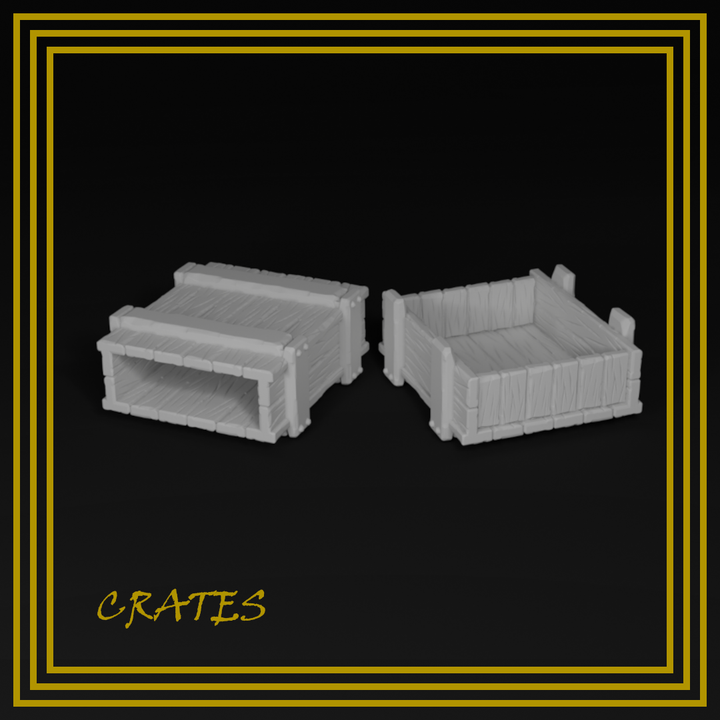 3D Printable Crates Pack Mini by Auto Generate