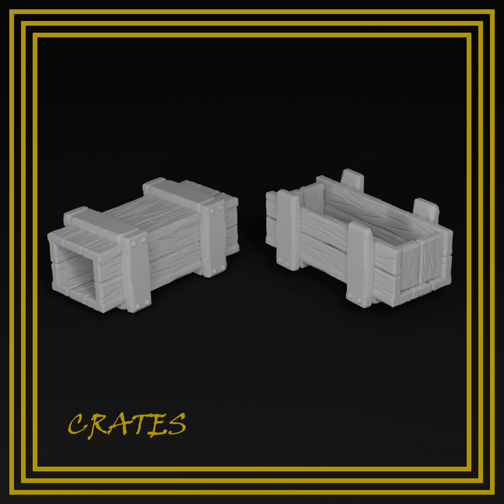 3D Printable Crates Pack Mini by Auto Generate