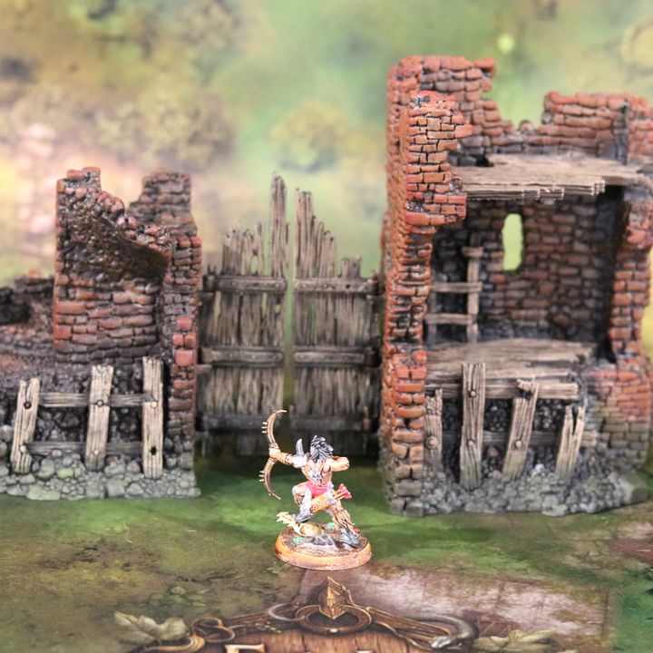 3D Printable Gates, Gatehouse ruins by Alexander Buryak
