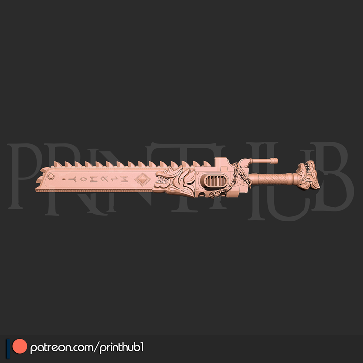 3D Printable Chainsword wolf from space marine 2 for cosplay stl by ...