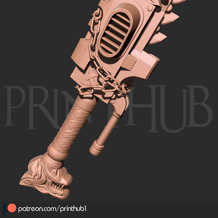 3D Printable Chainsword wolf from space marine 2 for cosplay stl by ...