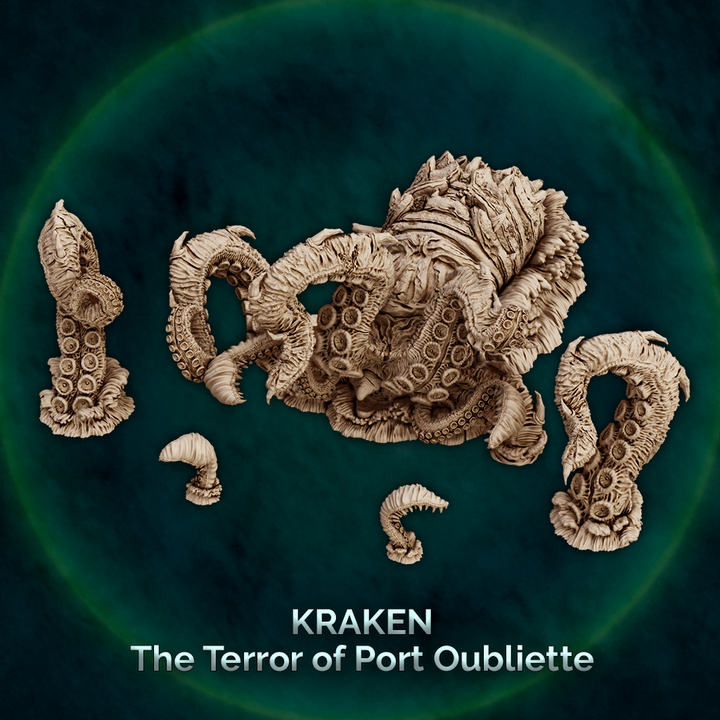 3D Printable Kraken - The Terror of Port Oubliette by Artificers_Mini