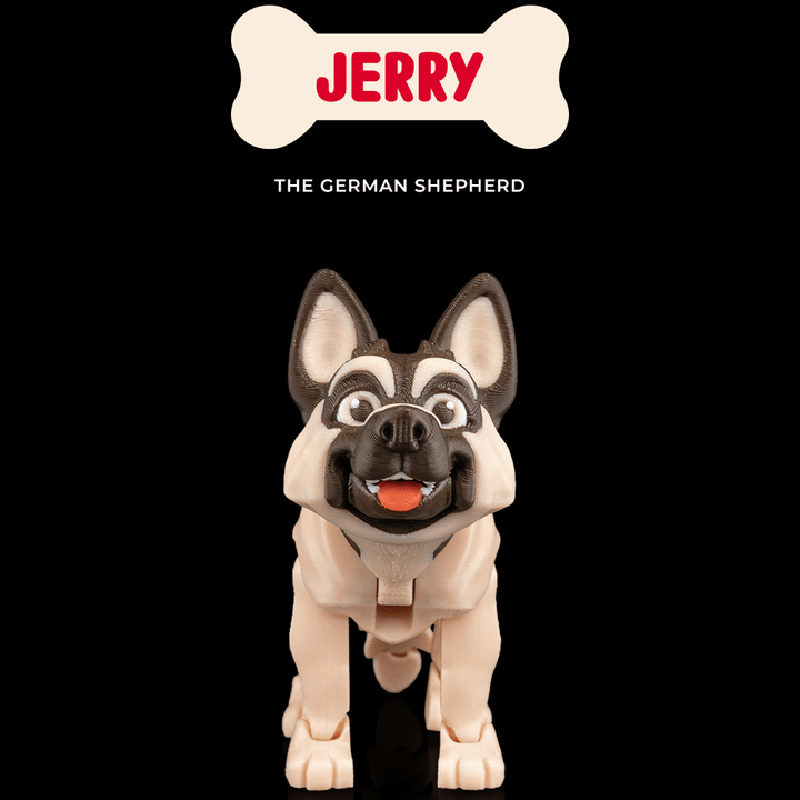 3D Printable Jerry, the German Shepherd by Stlflix