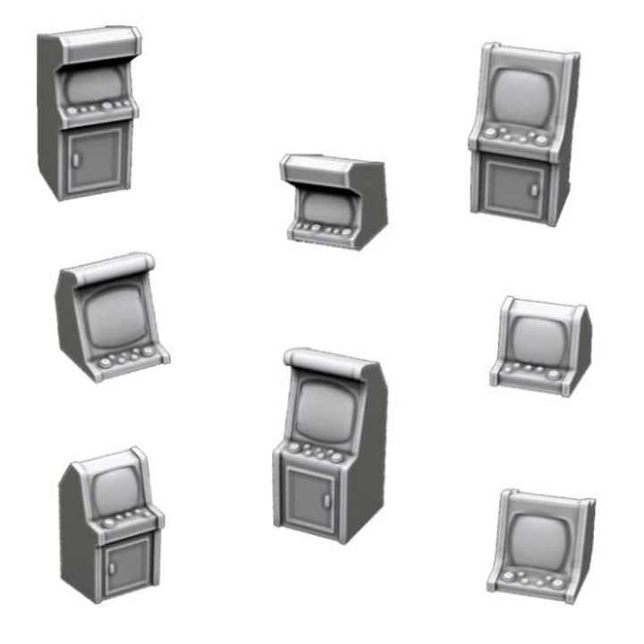 3D Printable 28mm Arcade Accessories 2 by Hayland Terrain