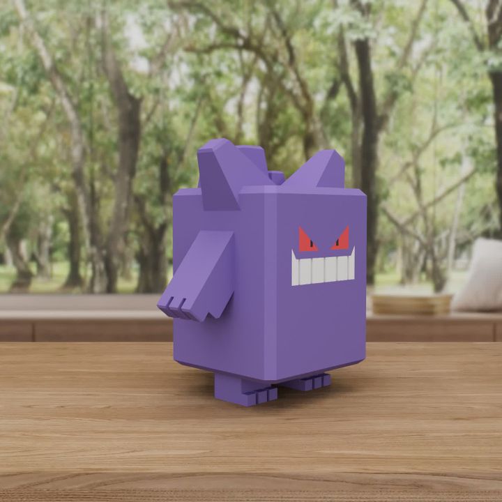 3D Printable Gengar Pokemon Multipart by CGCG3d