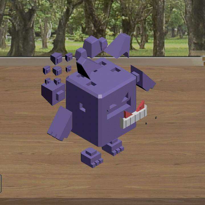 3D Printable Gengar Pokemon Multipart by CGCG3d