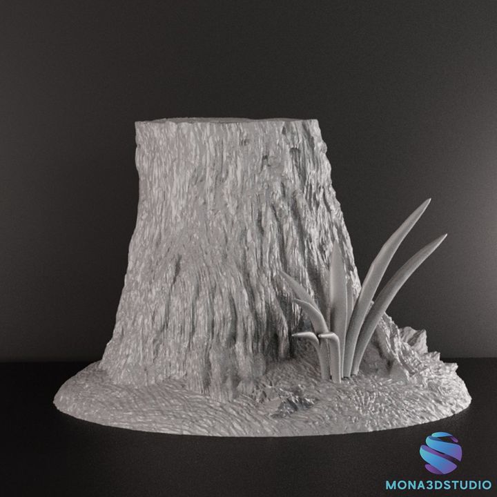 3D Printable Chopped Tree Terrain – Miniature (Pre-Supported STL) by MONA
