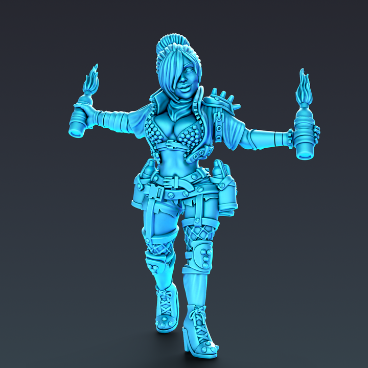 3D Printable Wasteland Female Scavenger Fyra by Kalashnikov 3D