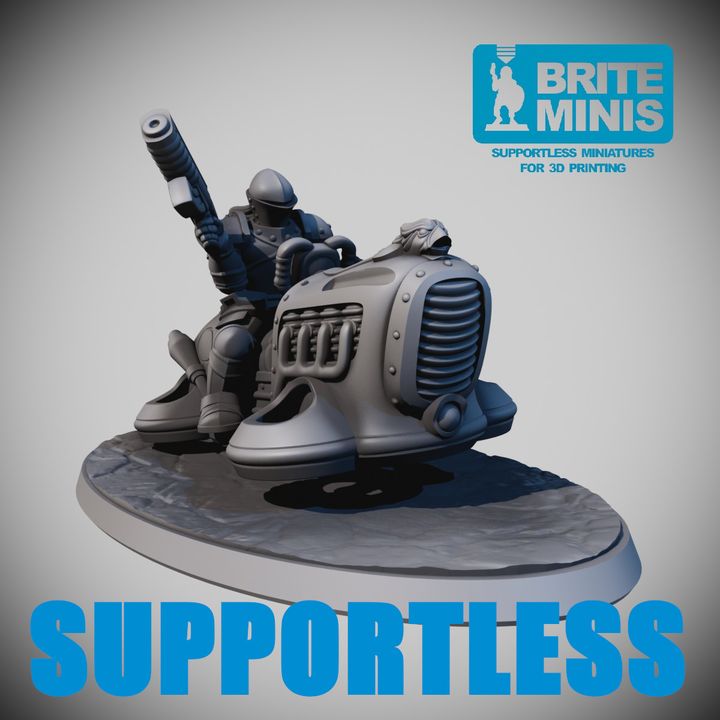 3D Printable Modular Space Knight Hoverbike riders - Supportless & Easy ...