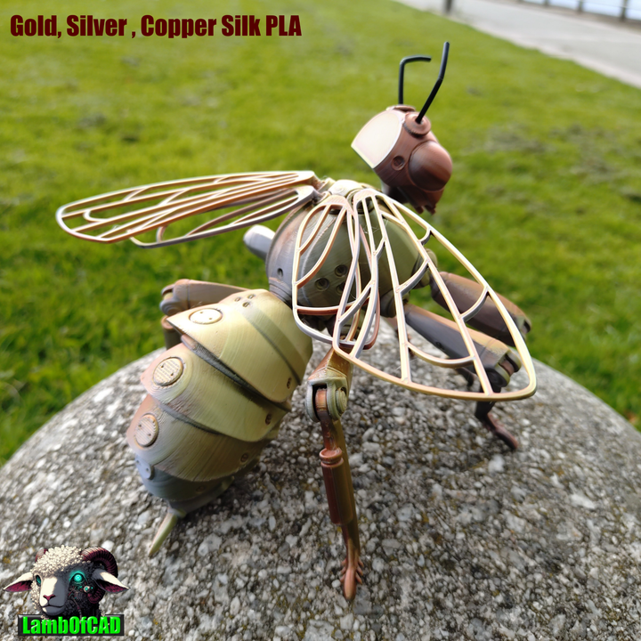 3D Printable Robot Bee by LambOfCAD