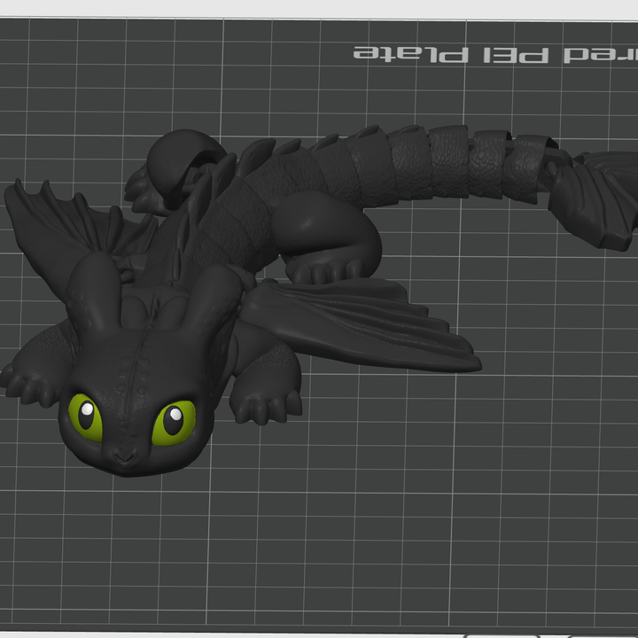 3D Printable Night Fury Articulated Dragon Family – Flexi Toothless Set ...