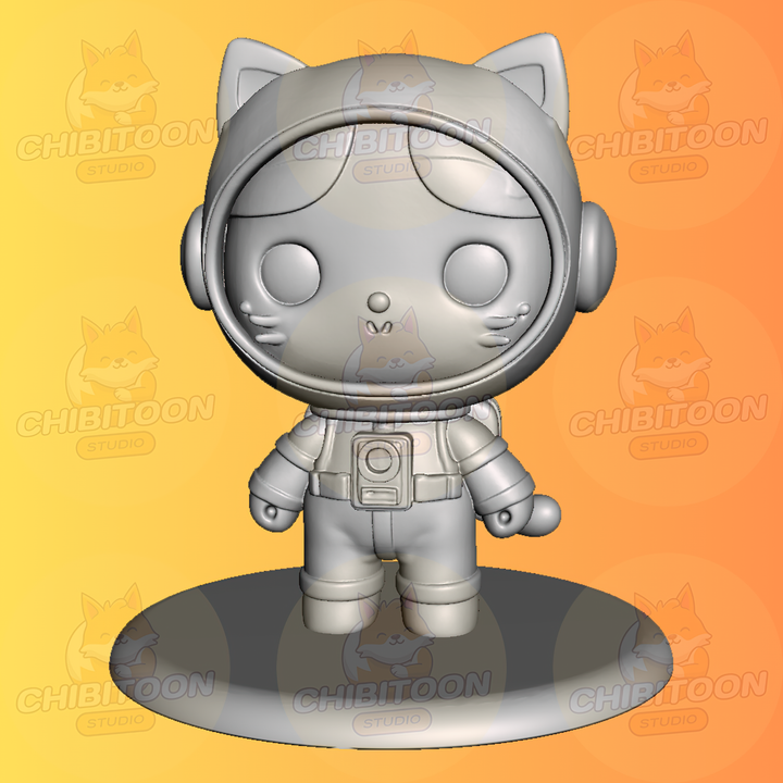 3D Printable 🚀🐾 AstroKitty – The Cosmic Kitten of the Universe! 🌌 ...