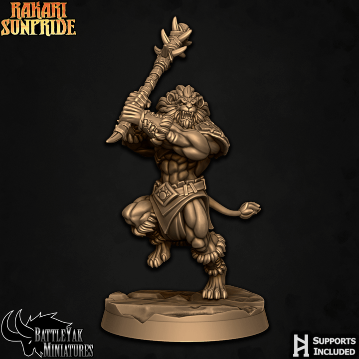 3D Printable Rakari Prideclaw F by Battle Yak Miniatures