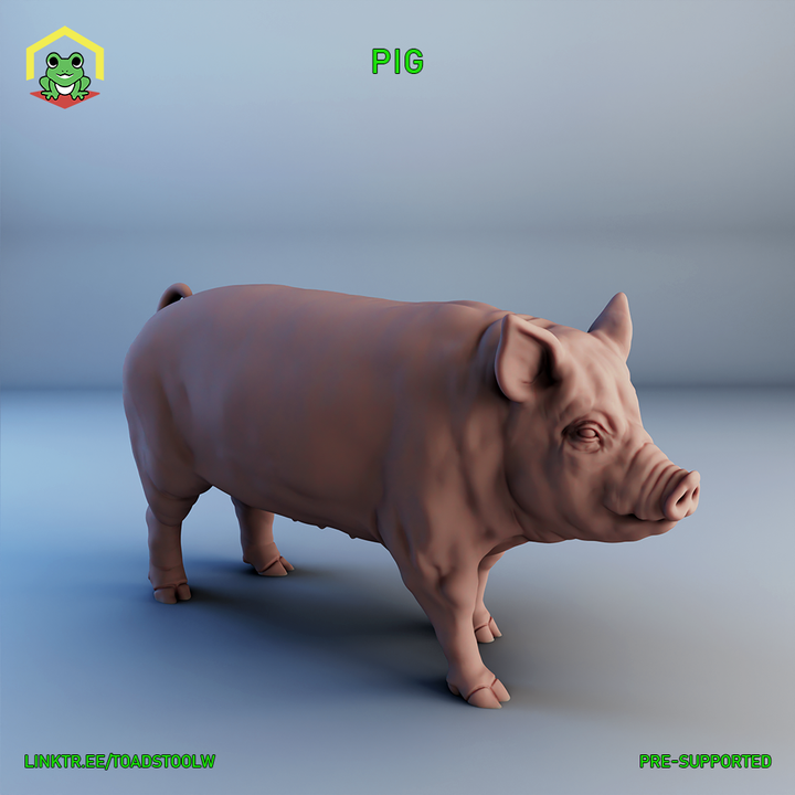 3D Printable Pig by The Toadstool Weaver