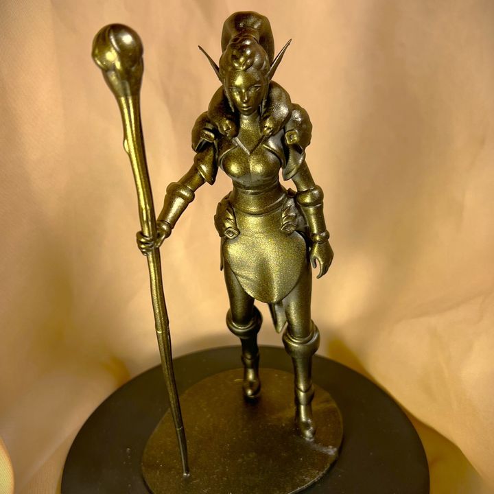 3D Printable Arcane Elf Mage by Stanley