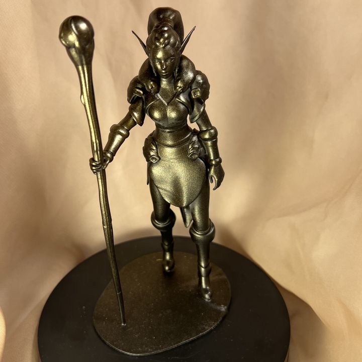 3D Printable Arcane Elf Mage by Stanley