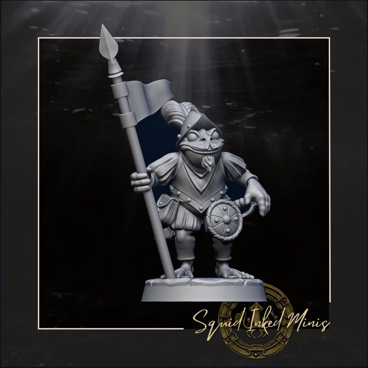3D Printable Pounce De Leon Frog Conquistador by Squid Inked Minis