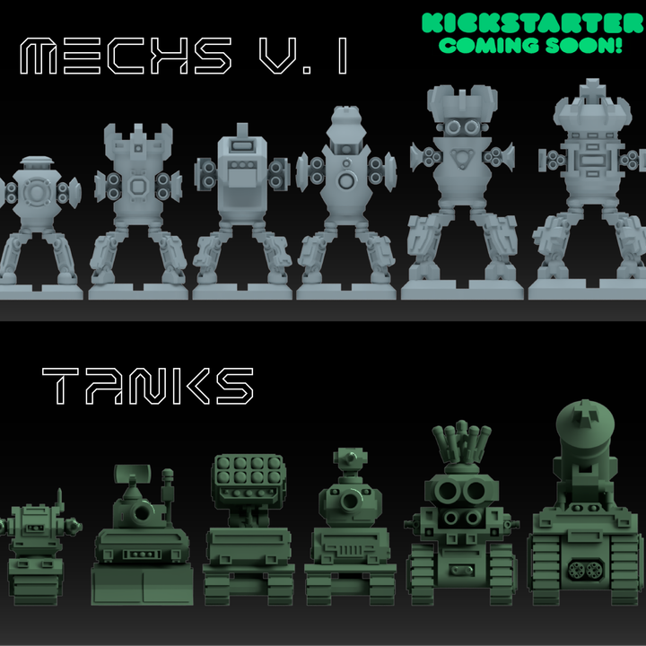 3D Printable Mech chess sets STL files (Personal use) by Cybermech Studios