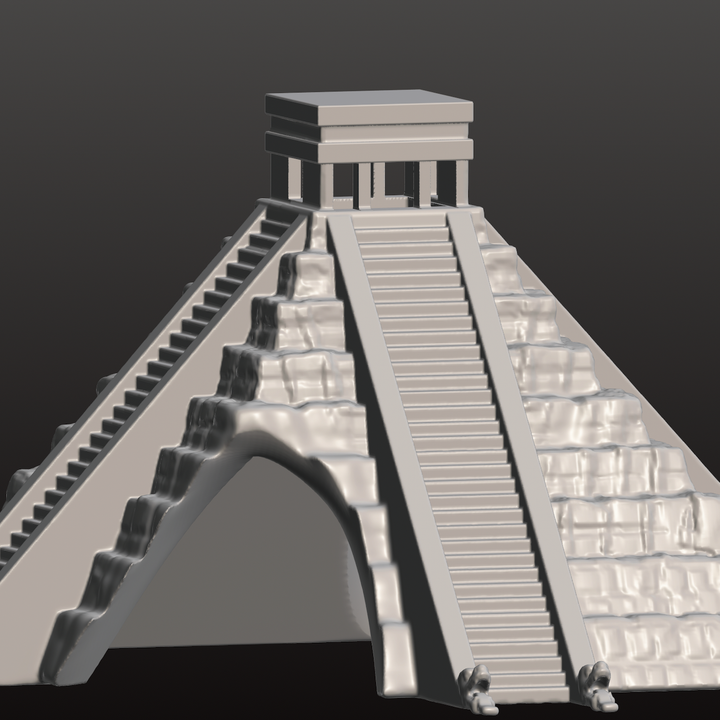 3D Printable Chichen Itza Fantasy Temple Terrain – Aztec Pyramid Ruins ...