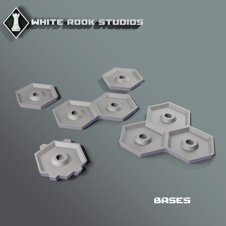 3D Printable Standard Bases by White Rook Studios