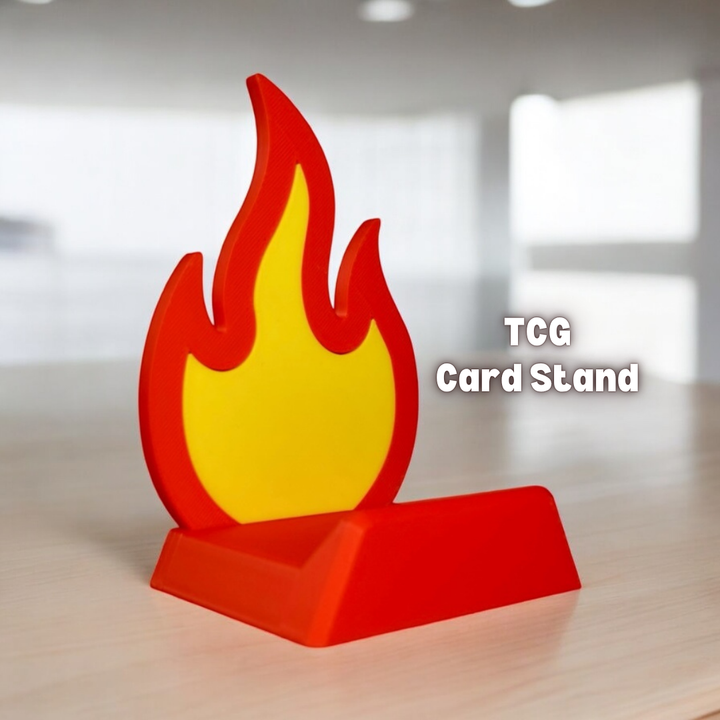 3D Printable Fire TCG Card Stand by MysticMesh3D