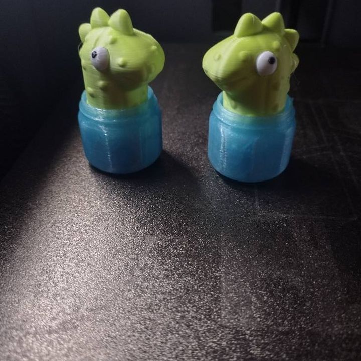 3D Printable Pickle-saurus!! Clicker Fidget and Keychain by Jambaby Designs