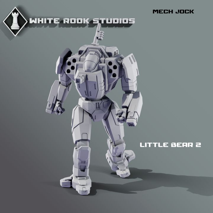 3D Printable American Mecha - Ursa Minor - Mech Jock by White Rook Studios