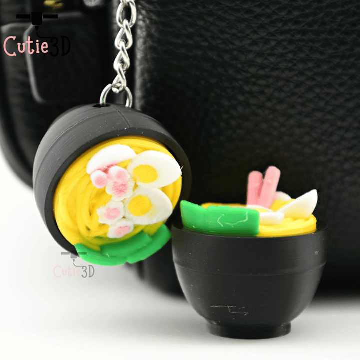 3D Printable Cutie3D Ramen Bowl Keycap Fidget Clicker Keychain - Cute ...
