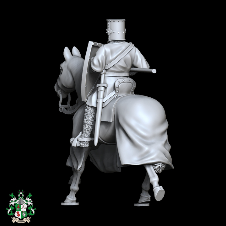 3D Printable Mounted Morgan Bible Knight ~ 1250 by Styriwar