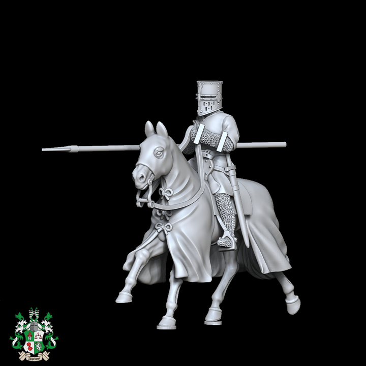 3D Printable Mounted Morgan Bible Knight ~ 1250 by Styriwar