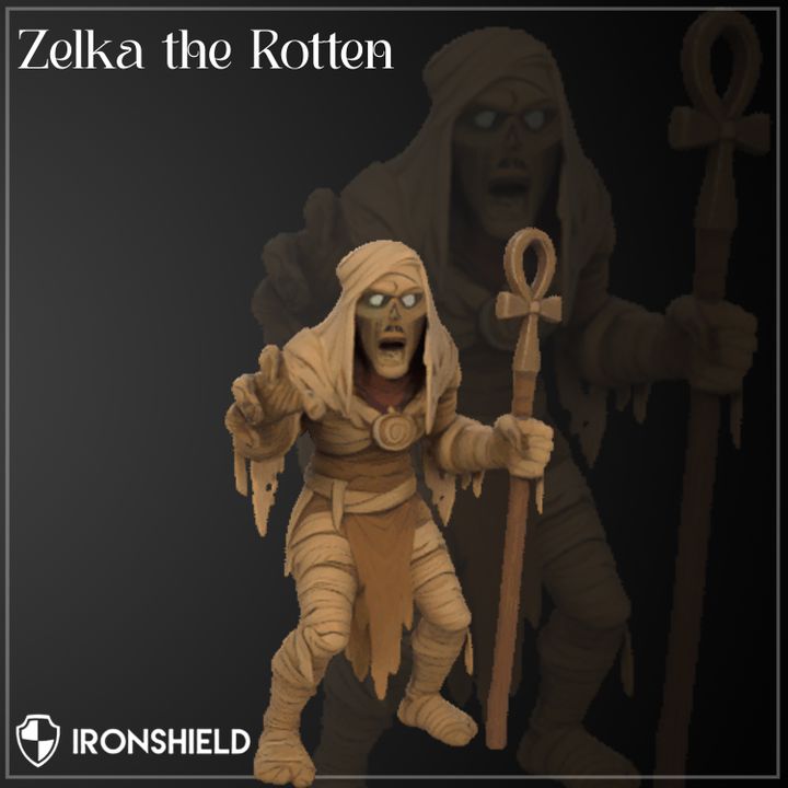 3D Printable 🧟‍♀️ Zelka the Rotten – Undead Sorceress Miniature – 3D ...