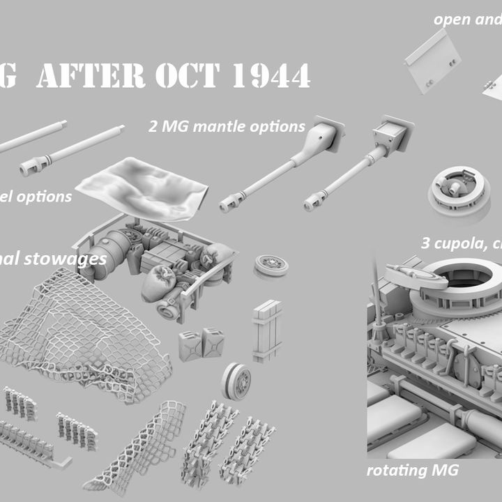 3D Printable Stug III / Stuh 42 G after oct-1944 by Counlane Models