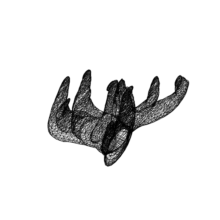 3D Printable Poison Fire Coral Mushroom 3D Model (Podostroma cornu ...