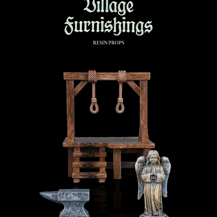 3D Printable Village Furnishings - Resin Props by Stlflix