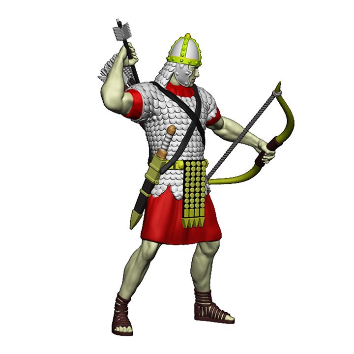 3D Printable Roman Archer 4 by ARTMARKEVYCH
