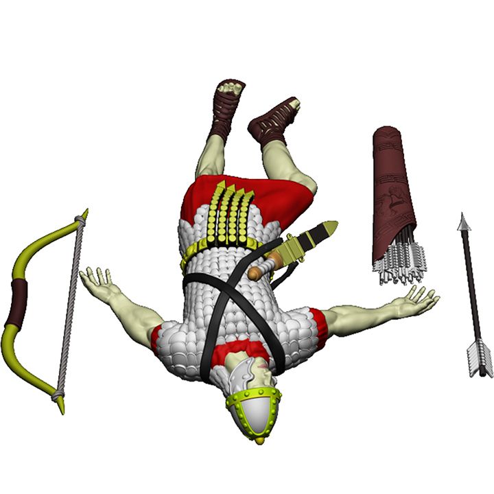 3D Printable Roman Archer 6 dead 1 by ARTMARKEVYCH