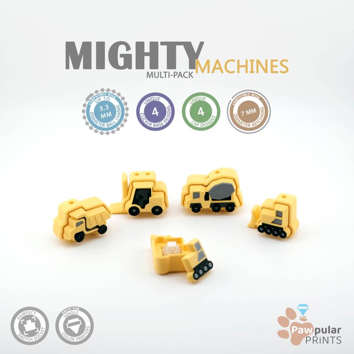 3D Printable Mighty Machines Multi-Pack by Pawpular Prints