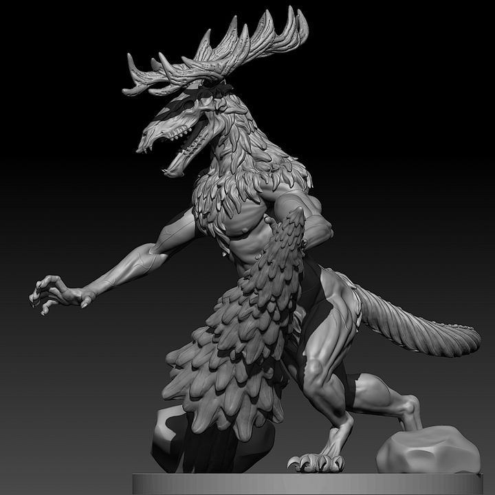 3D Printable Wendigo models and props SFW by Sol